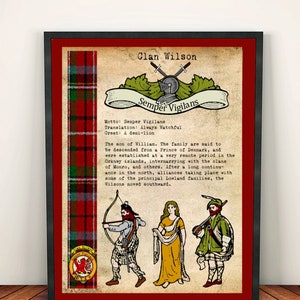 Clan Wilson Vintage Poster digital Download - Etsy