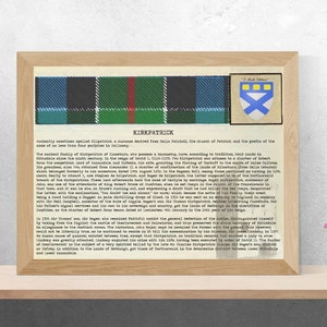 Clan Kirkpatrick Vintage Poster - Etsy