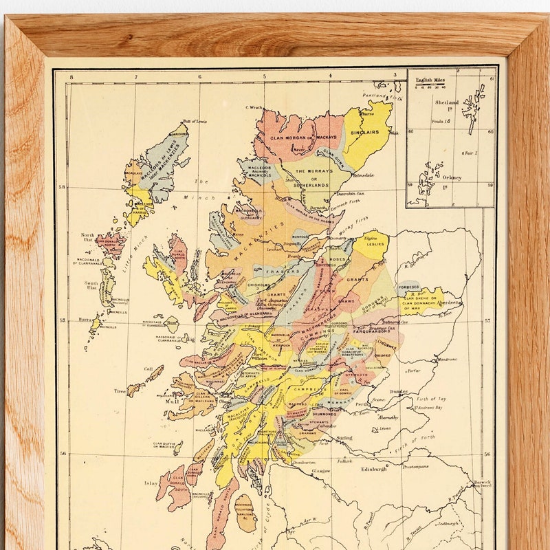 Scotland Map - Etsy