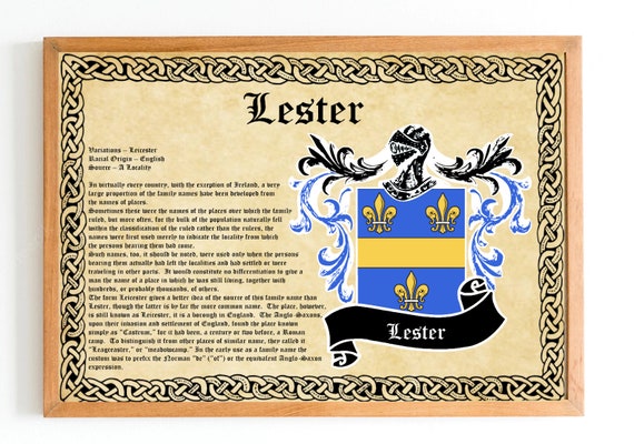 Lester Coat of Arms Vintage Poster - Etsy