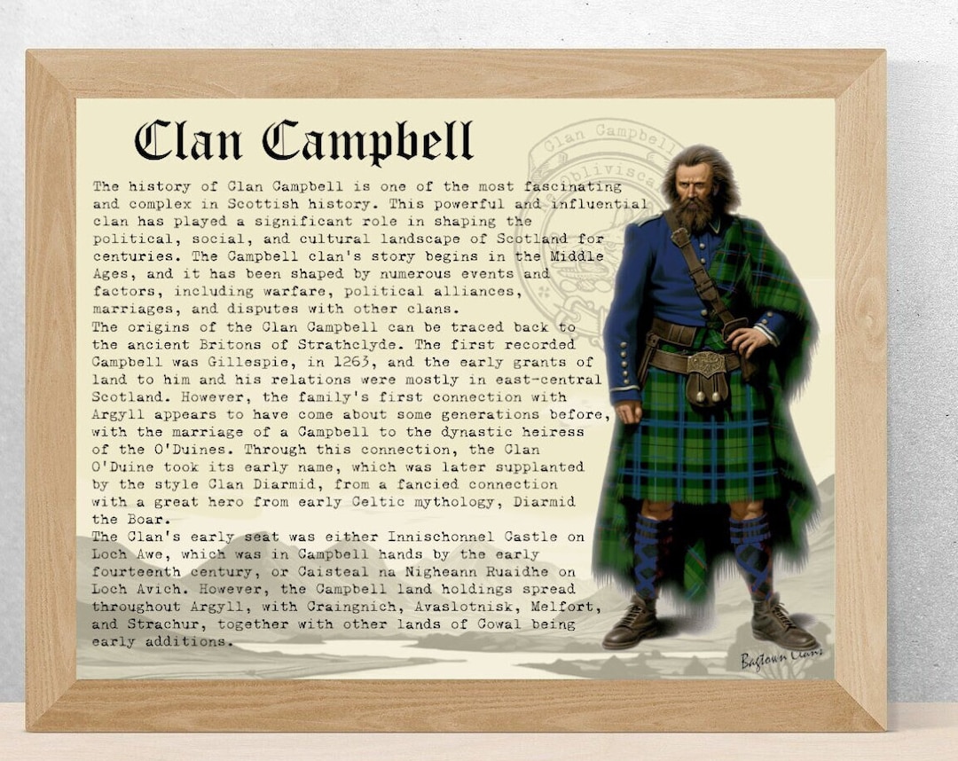 Clan Campbell Scottish History Poster - Etsy