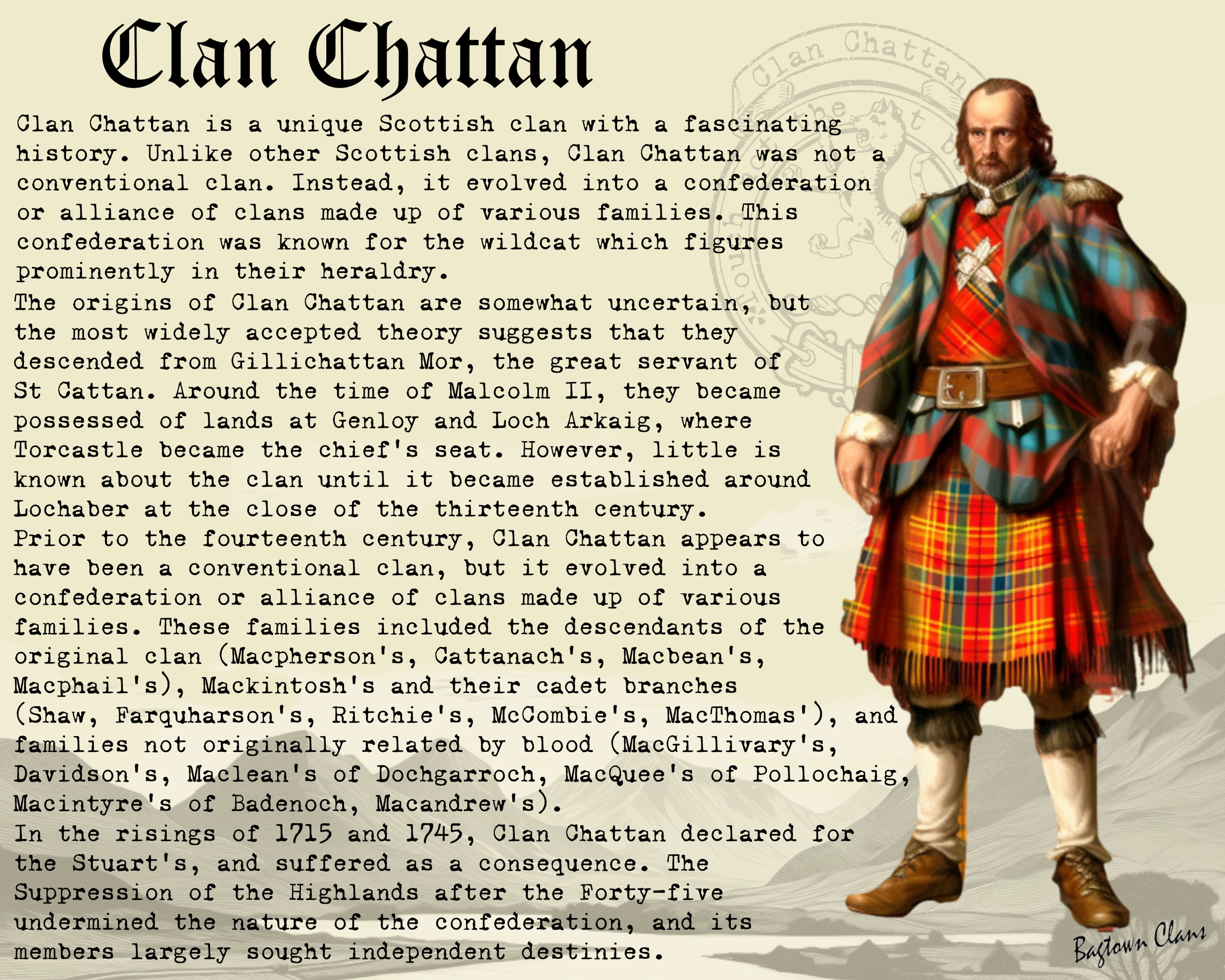 Clan Chattan Scottish History Poster - Etsy