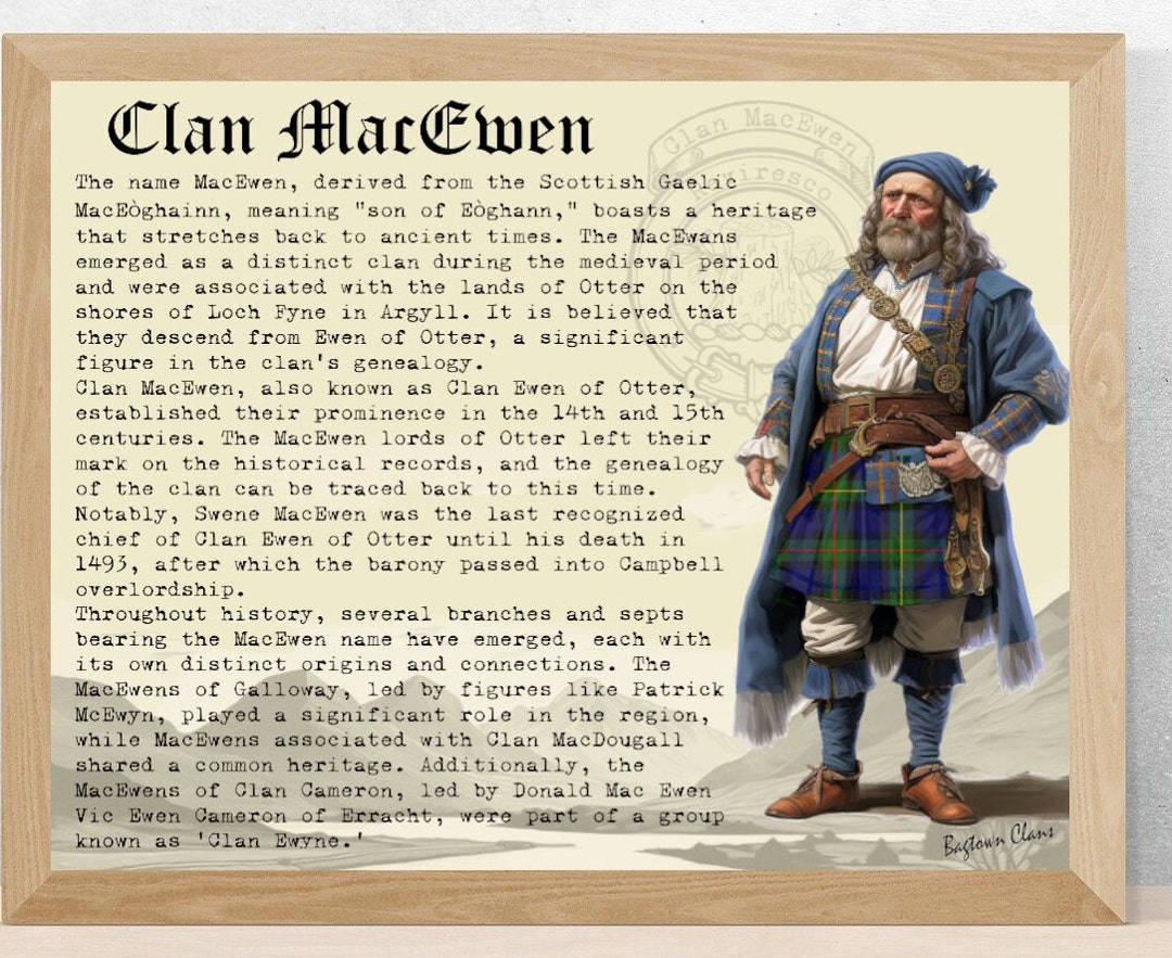 Macewen Scottish Clan History Poster - Etsy