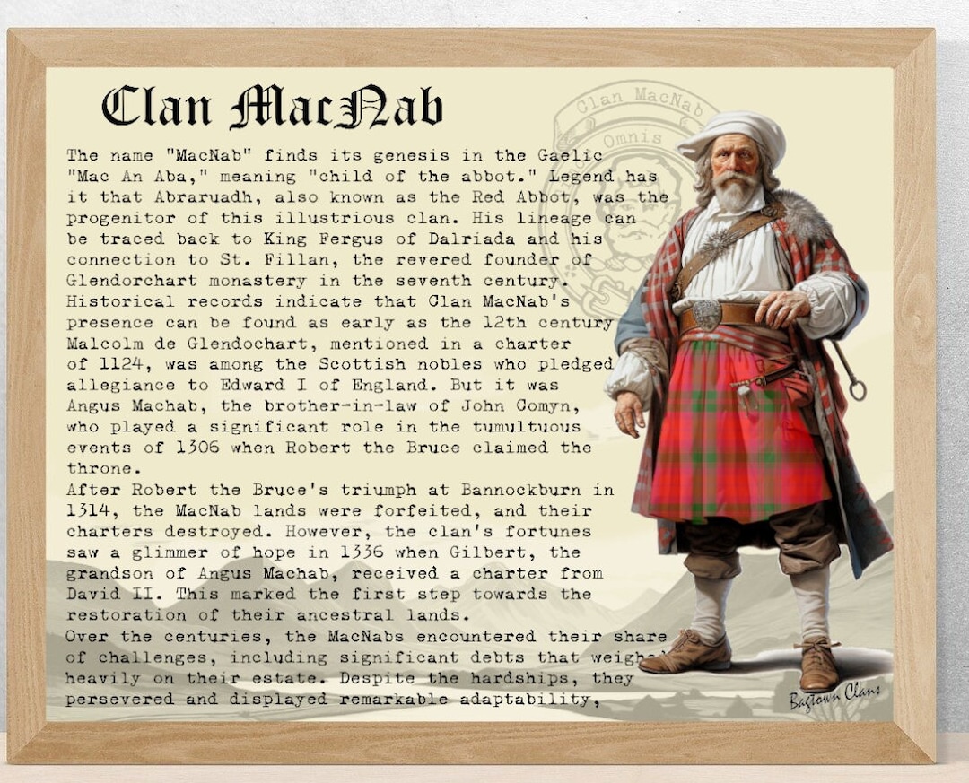 Clan Macnab Scottish History Poster - Etsy