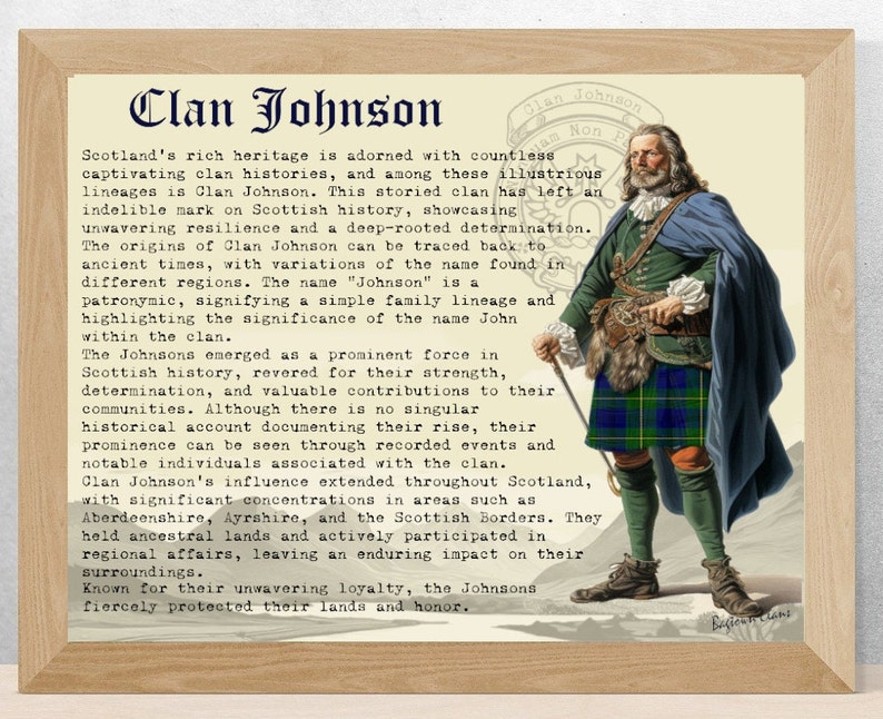 Clan Johnson Scottish History Poster - Etsy