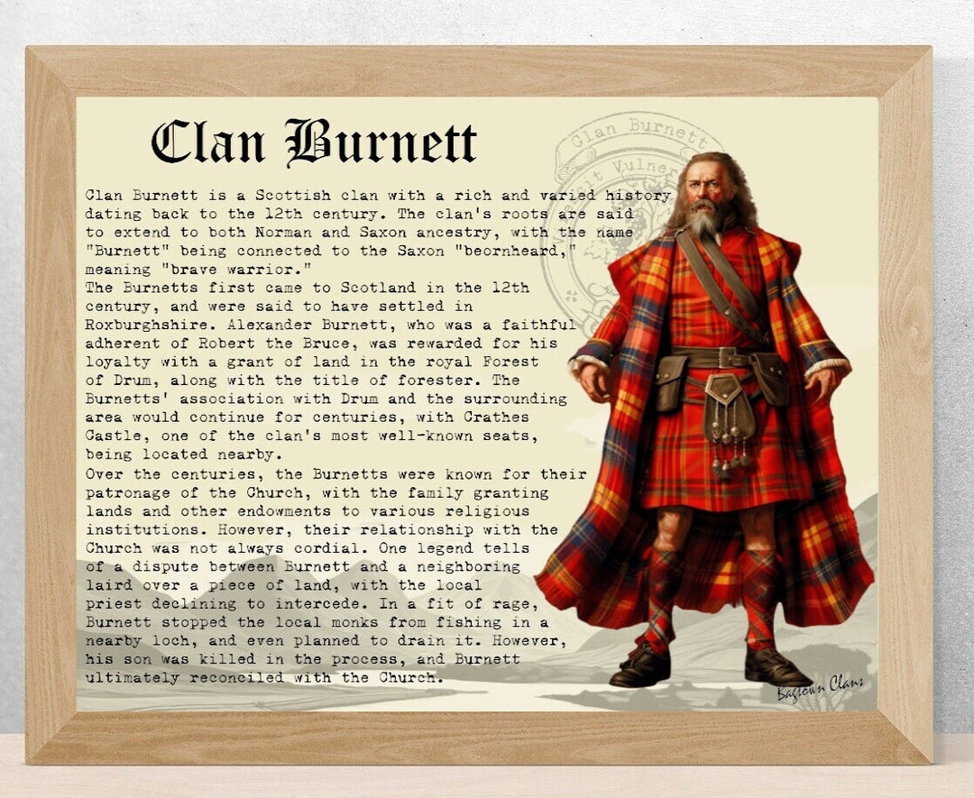 Clan Burnett Vintage Poster - Etsy