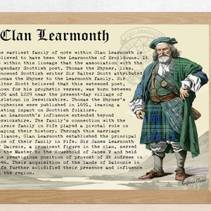 Clan Learmonth Scottish History Poster - Etsy