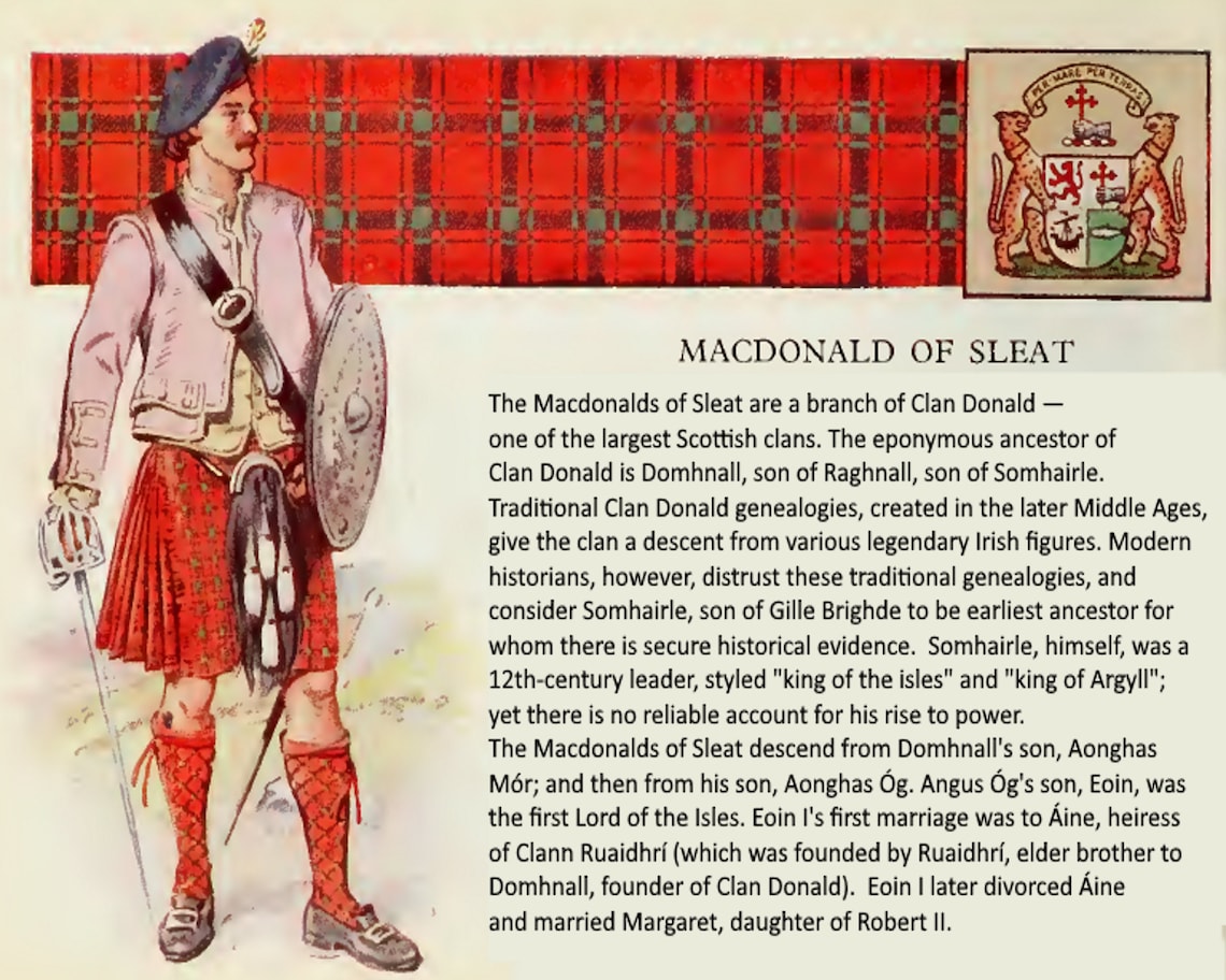 Clan Macdonald of Sleat Vintage Poster - Etsy
