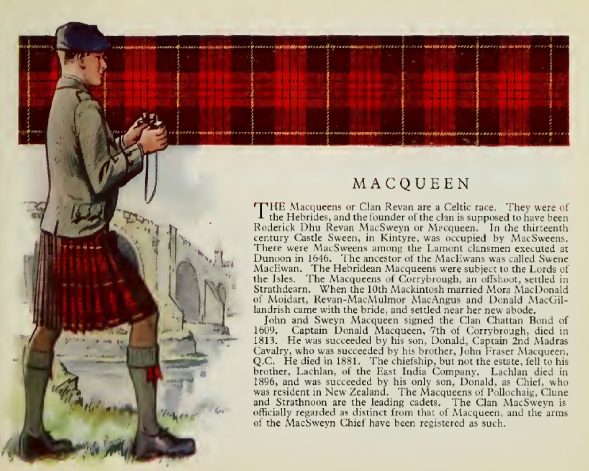 Clan Macqueen Vintage Poster - Etsy