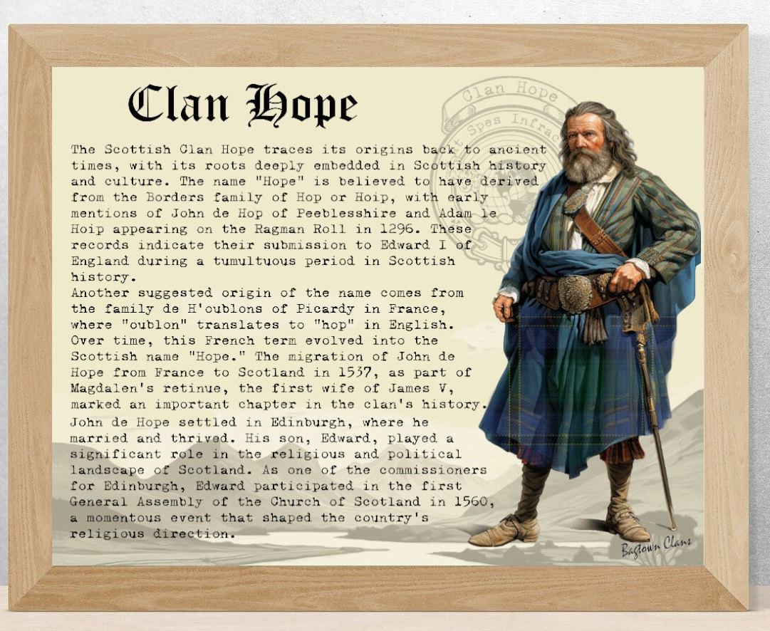 Clan Hope Scottish History Poster - Etsy