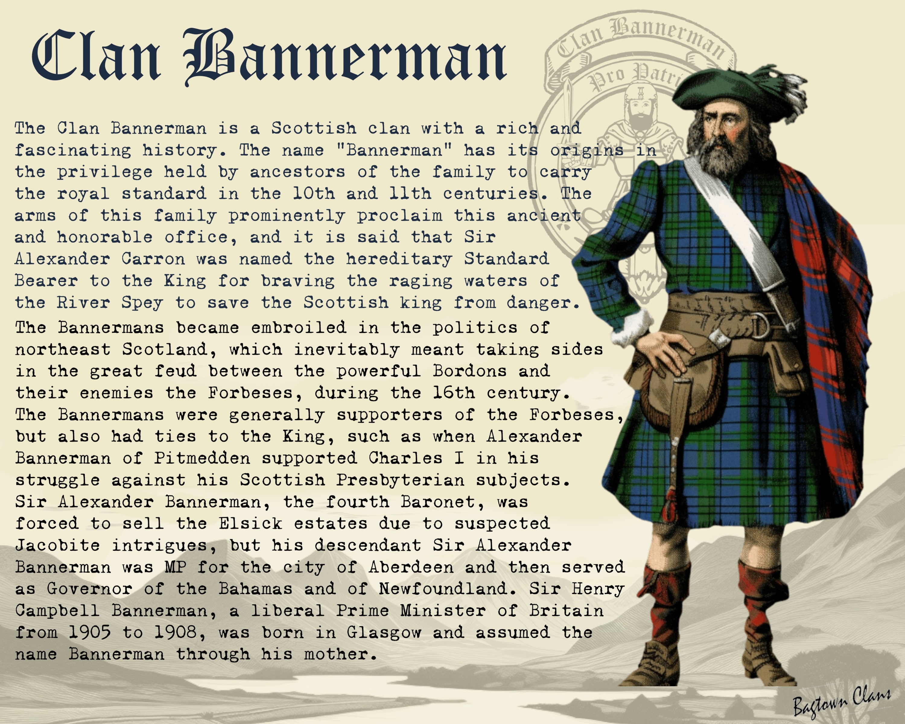 Clan Bannerman Vintage Poster - Etsy