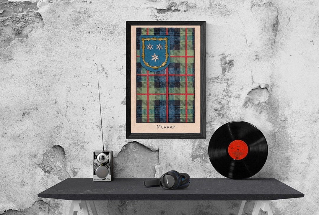 Murray Clan Tartan and Coat of Arms Vintage Poster - Etsy