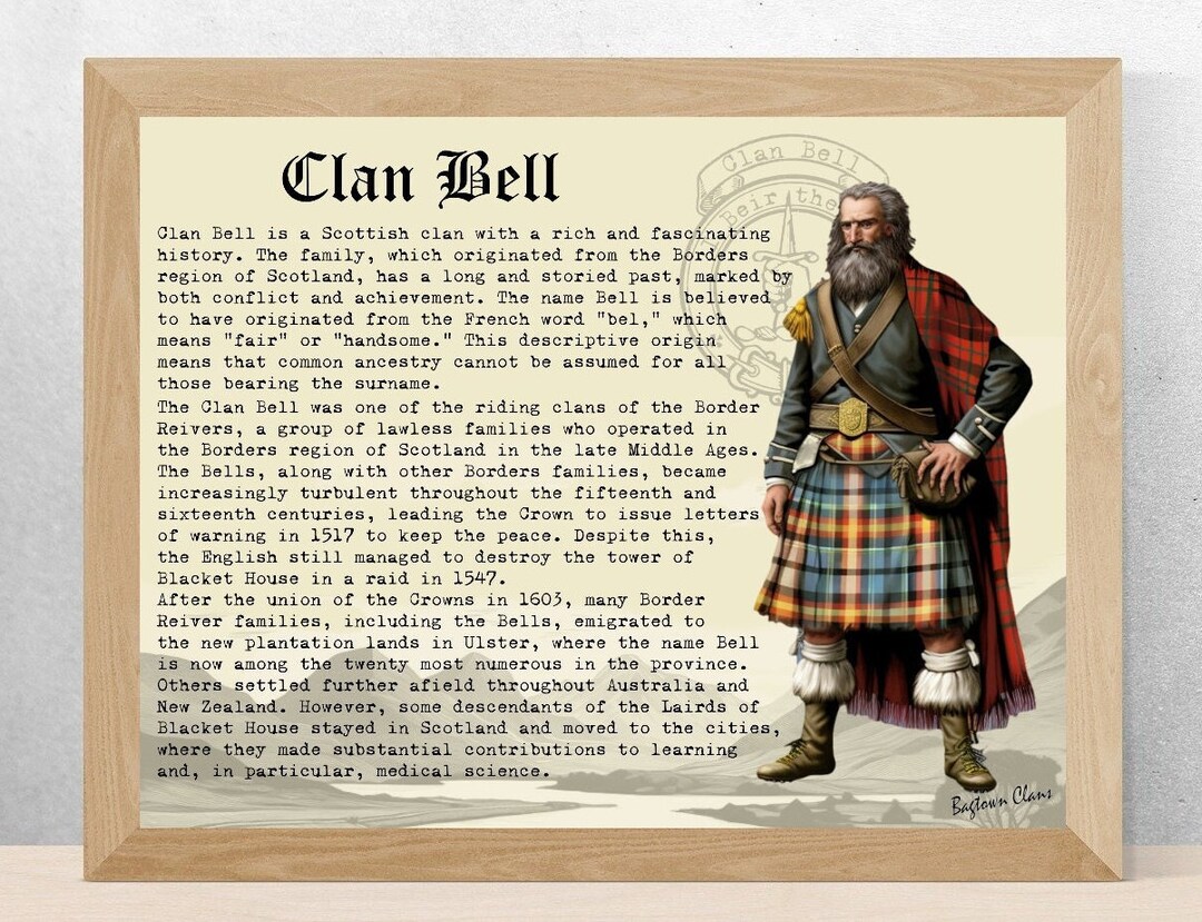 Clan Bell Vintage Poster - Etsy