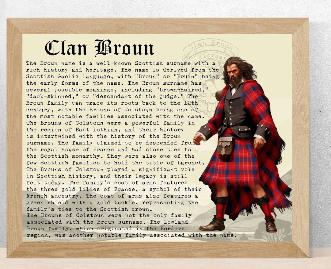 Clan Broun Vintage Poster - Etsy
