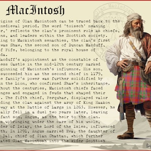 Macintosh Scottish Clan History Poster - Etsy