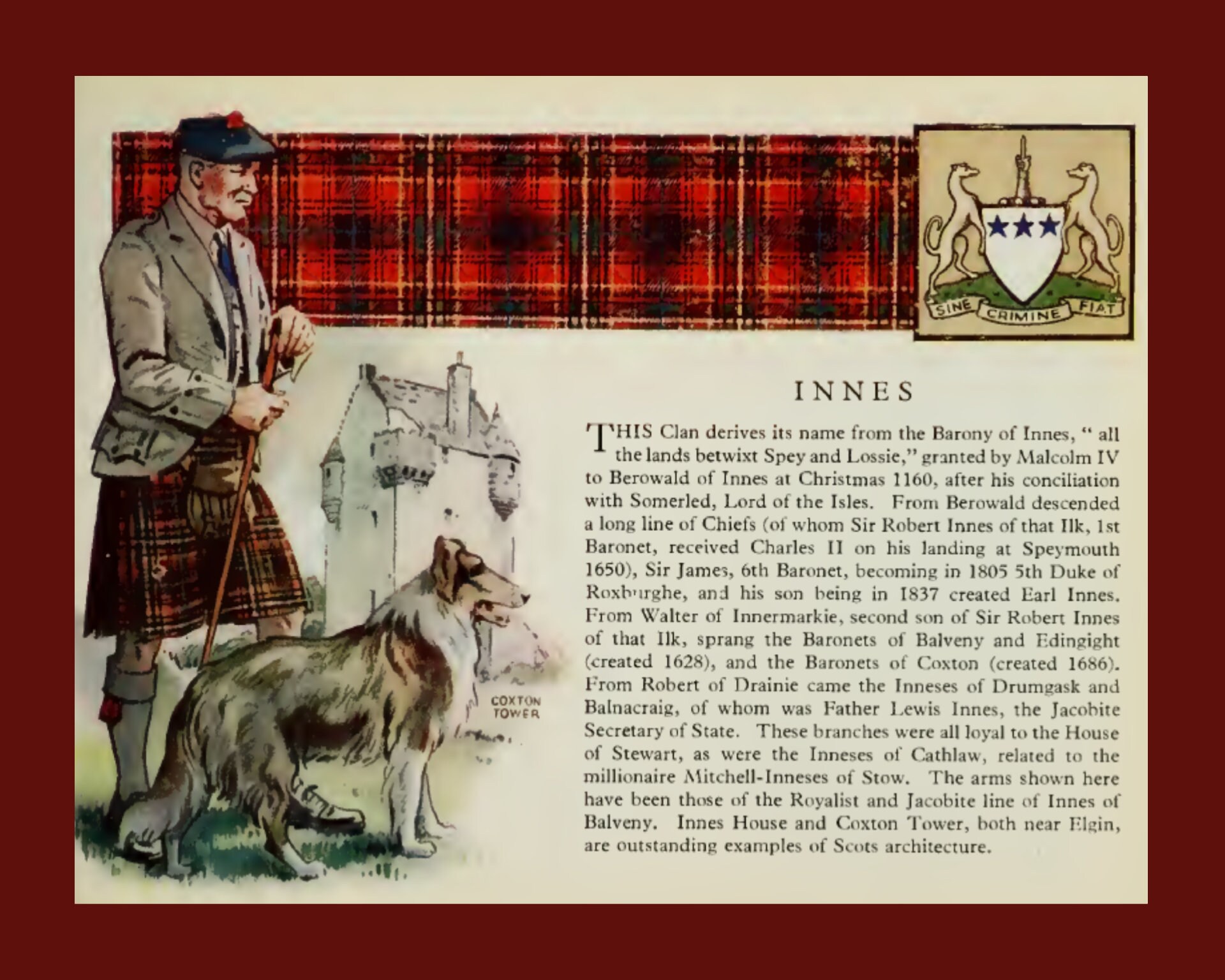 Clan Innes Vintage Poster - Etsy
