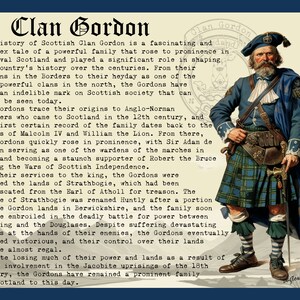 Clan Gordon Scottish History Poster - Etsy