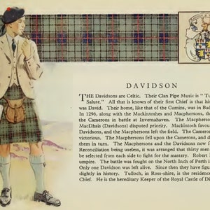 Clan Davidson Vintage Poster - Etsy Canada