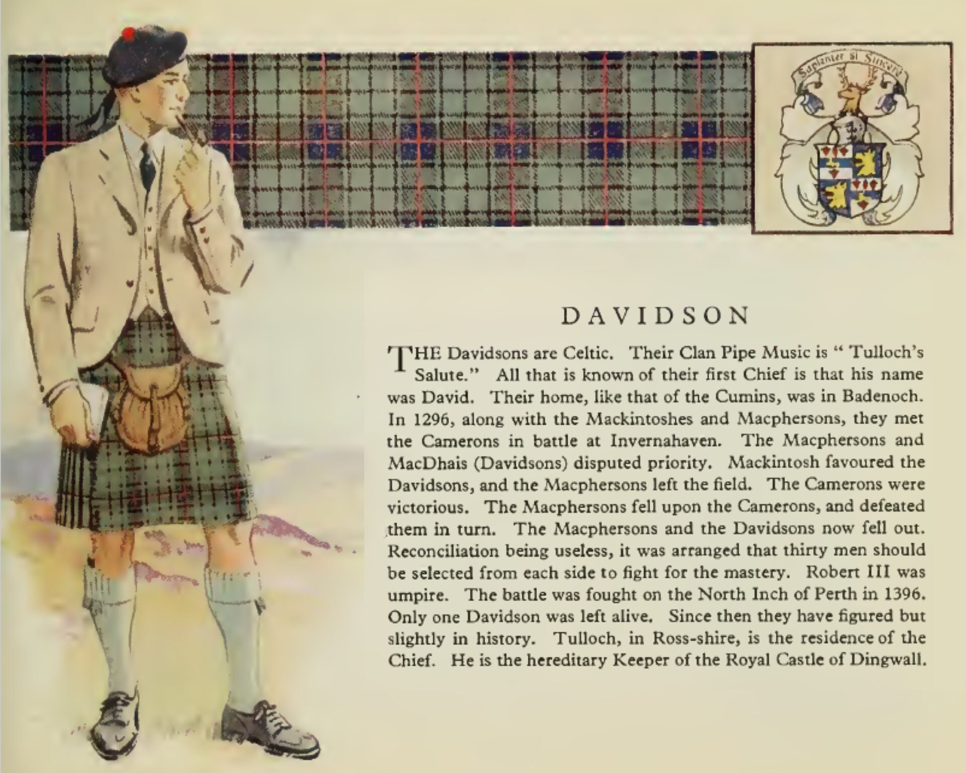 Clan Davidson Vintage Poster - Etsy Canada