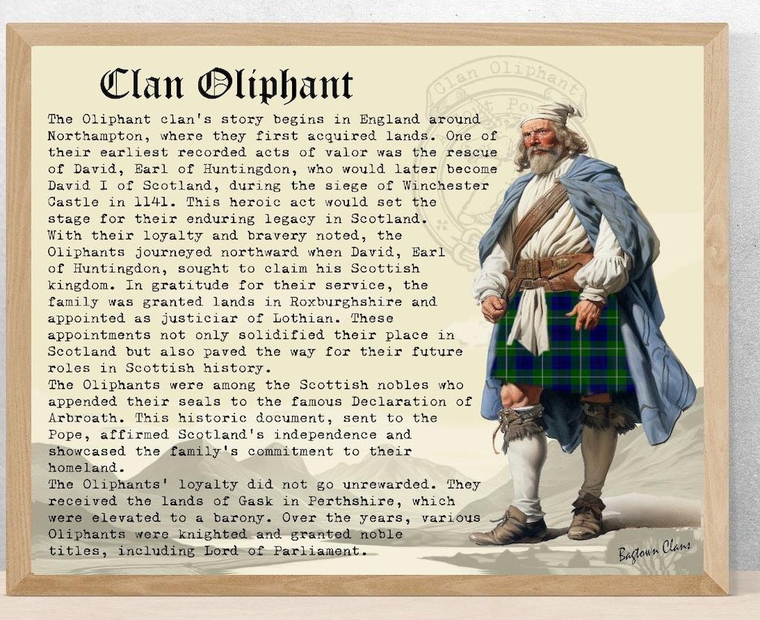 Clan Oliphant Scottish History Poster - Etsy
