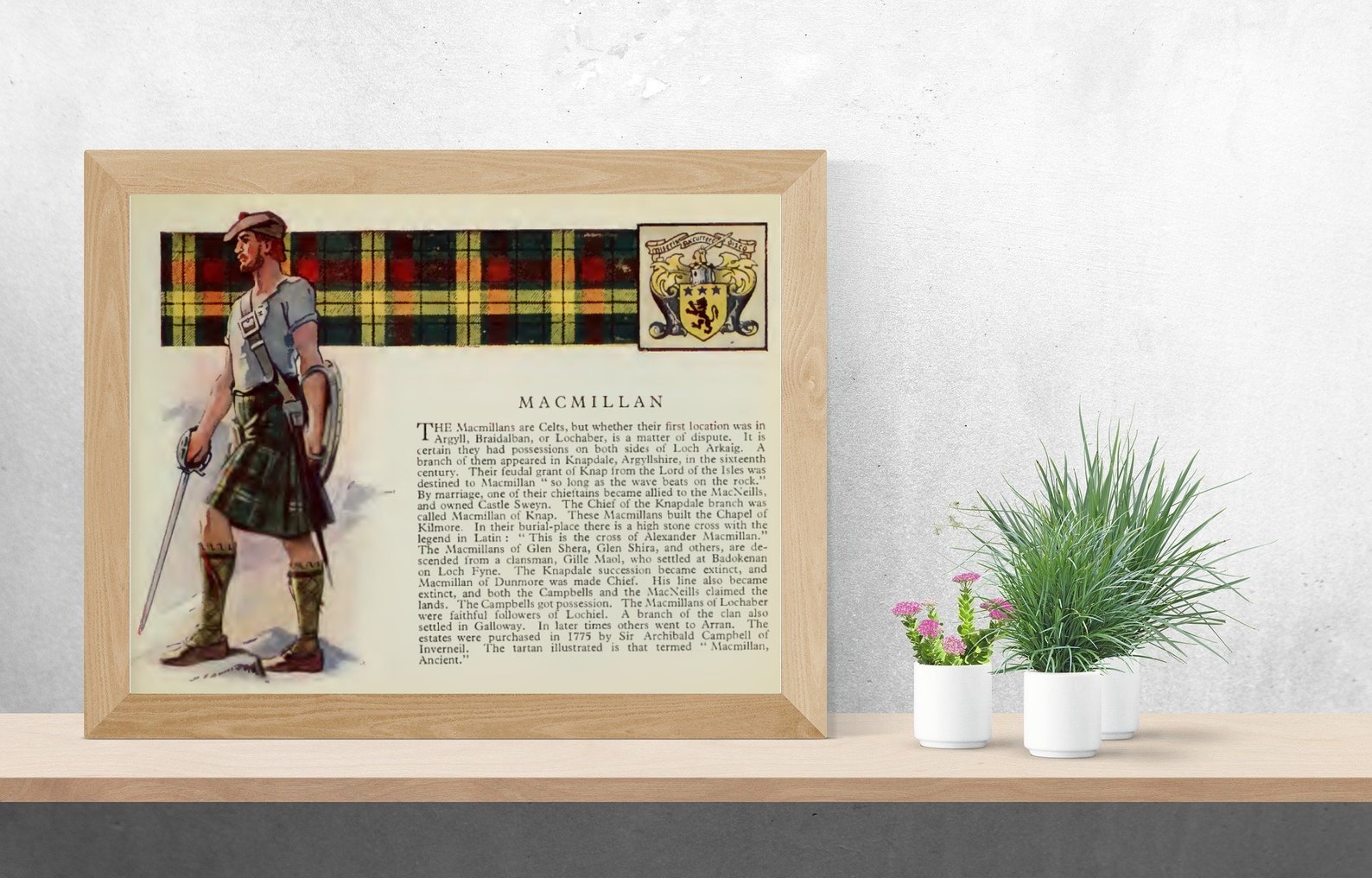 Clan Macmillan Vintage Poster - Etsy