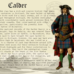 Clan Calder Scottish History Poster - Etsy