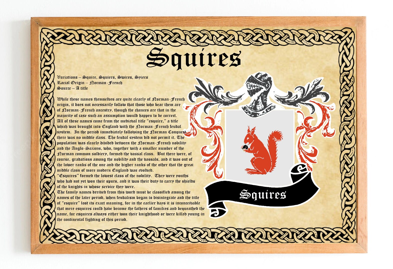 Escudo de Armas de Squires Póster Vintage - Etsy México