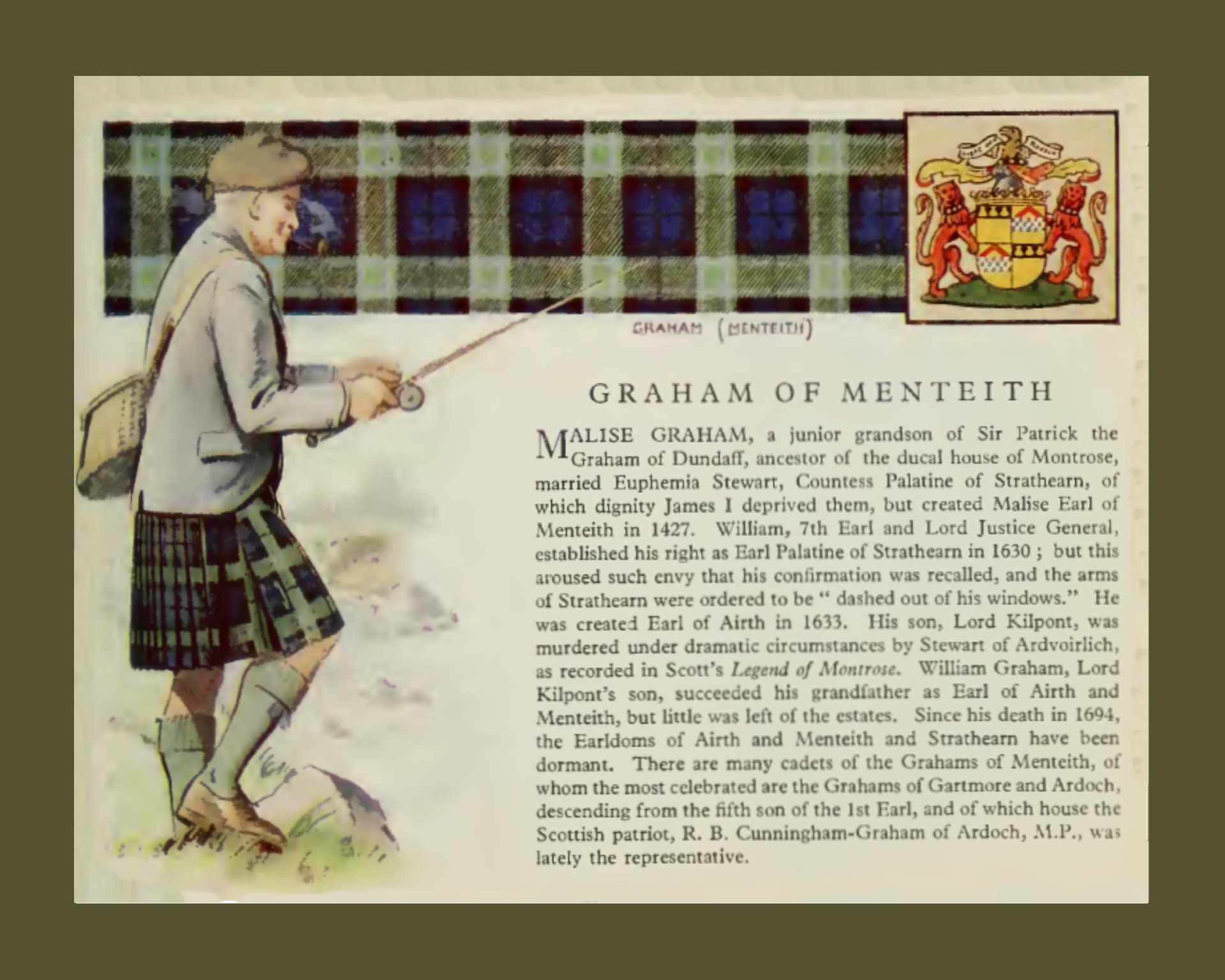 Clan Graham of Menteith Vintage Poster - Etsy