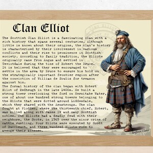 Clan Elliot Scottish History Poster - Etsy