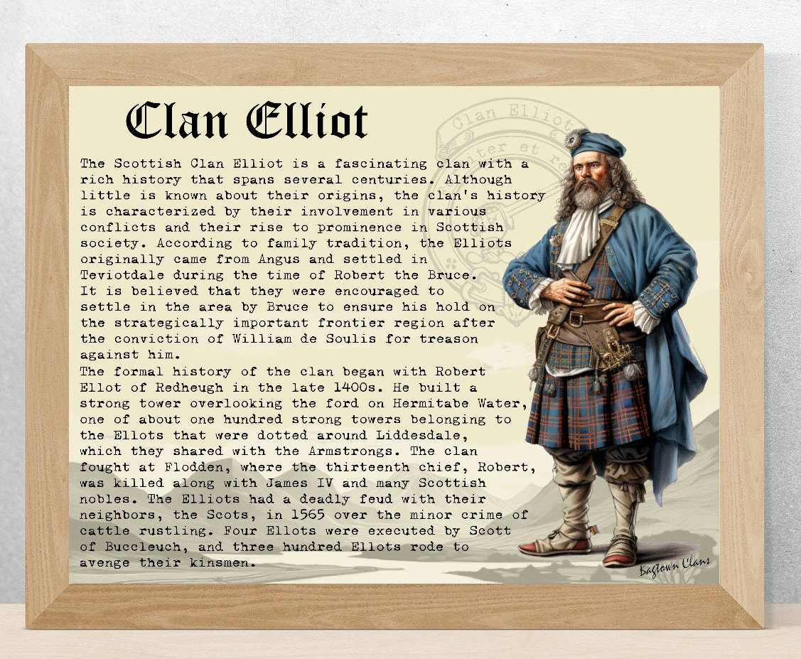 Clan Elliot Scottish History Poster - Etsy