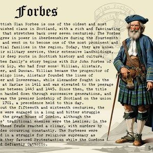 Clan Forbes Scottish History Poster - Etsy