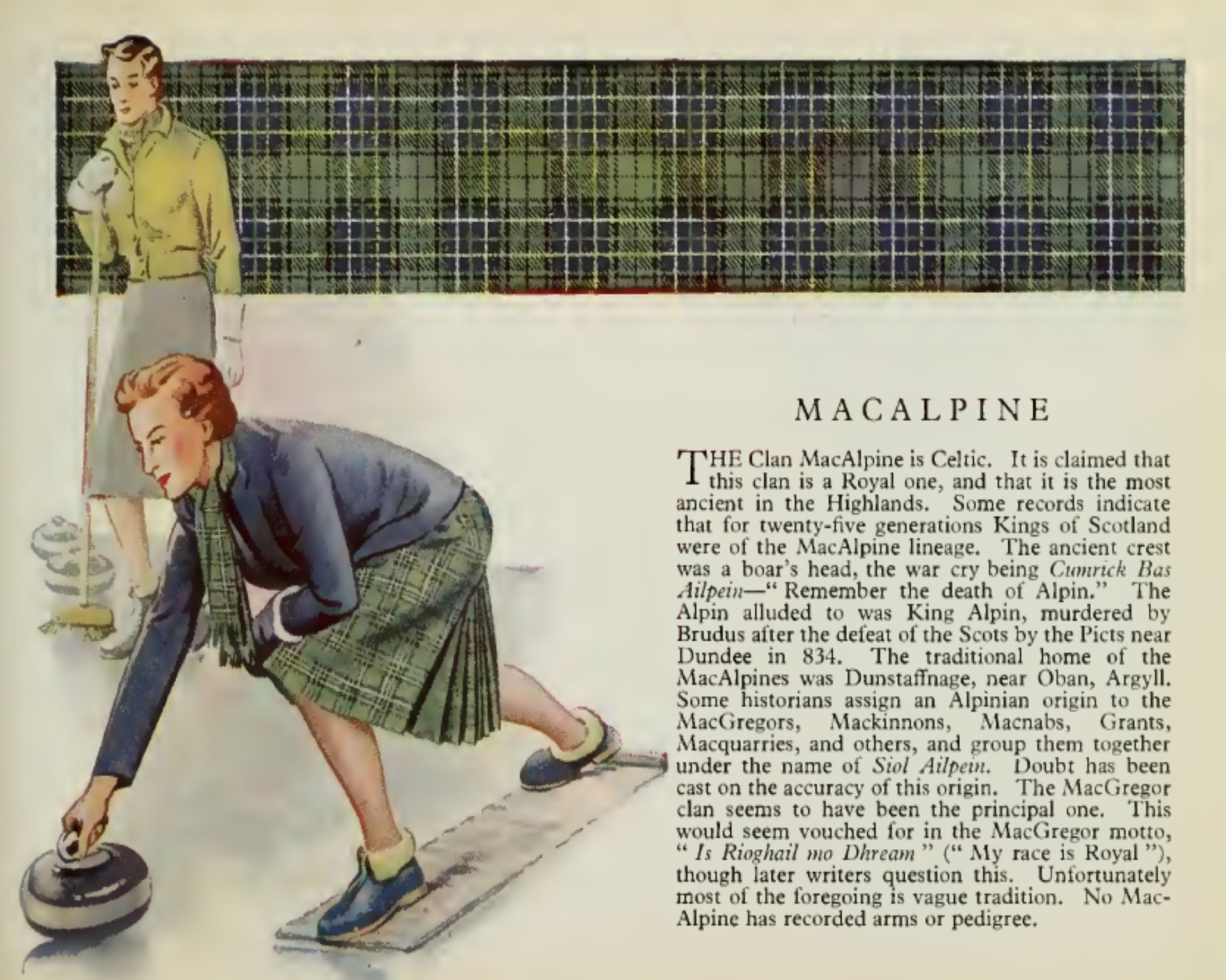 Clan Macalpine Vintage Poster - Etsy