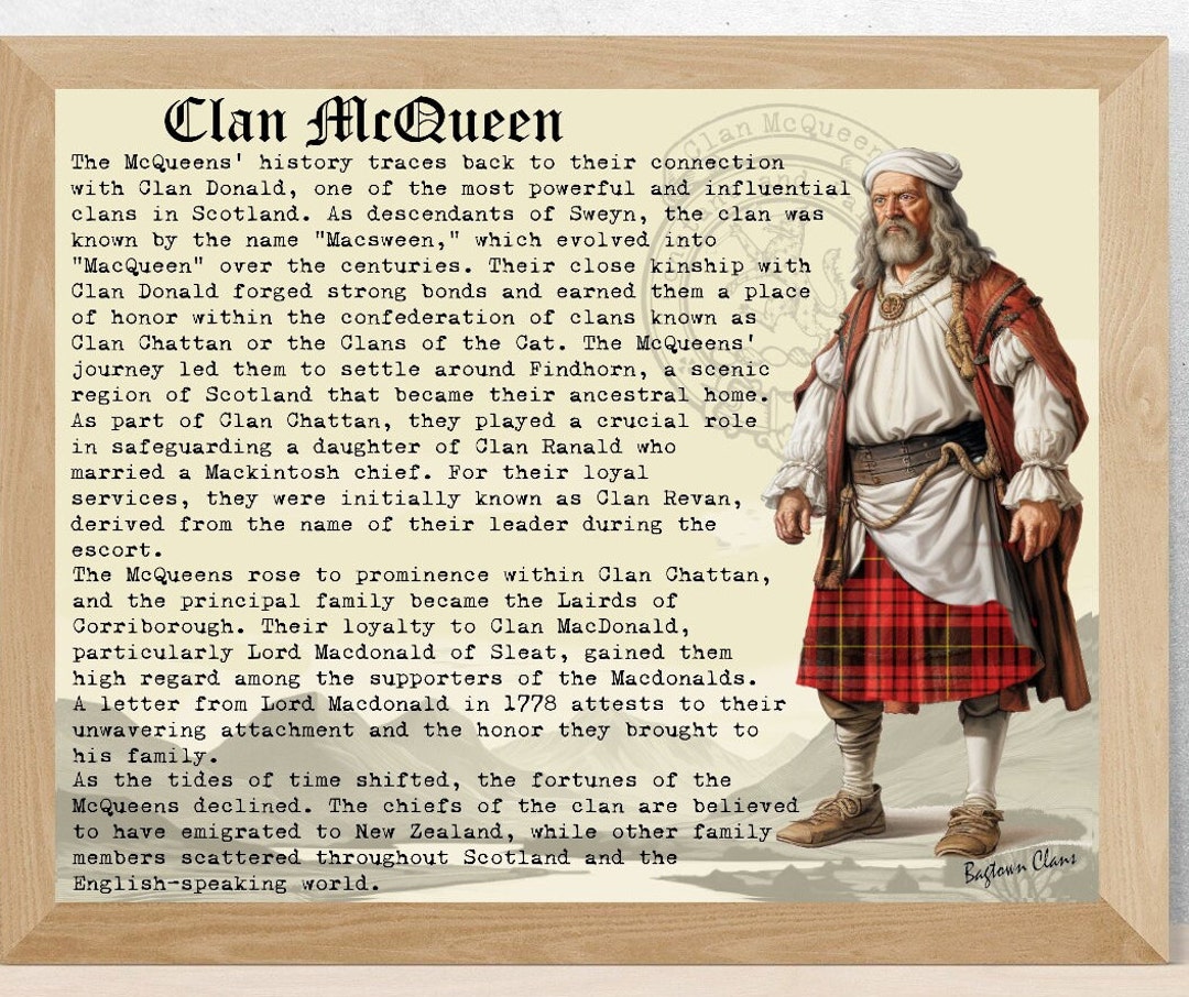 Mcqueen Scottish History Poster - Etsy