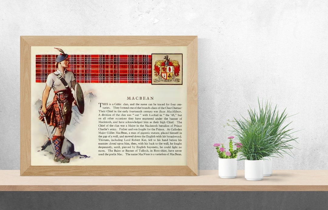 Clan Macbean Vintage Poster - Etsy