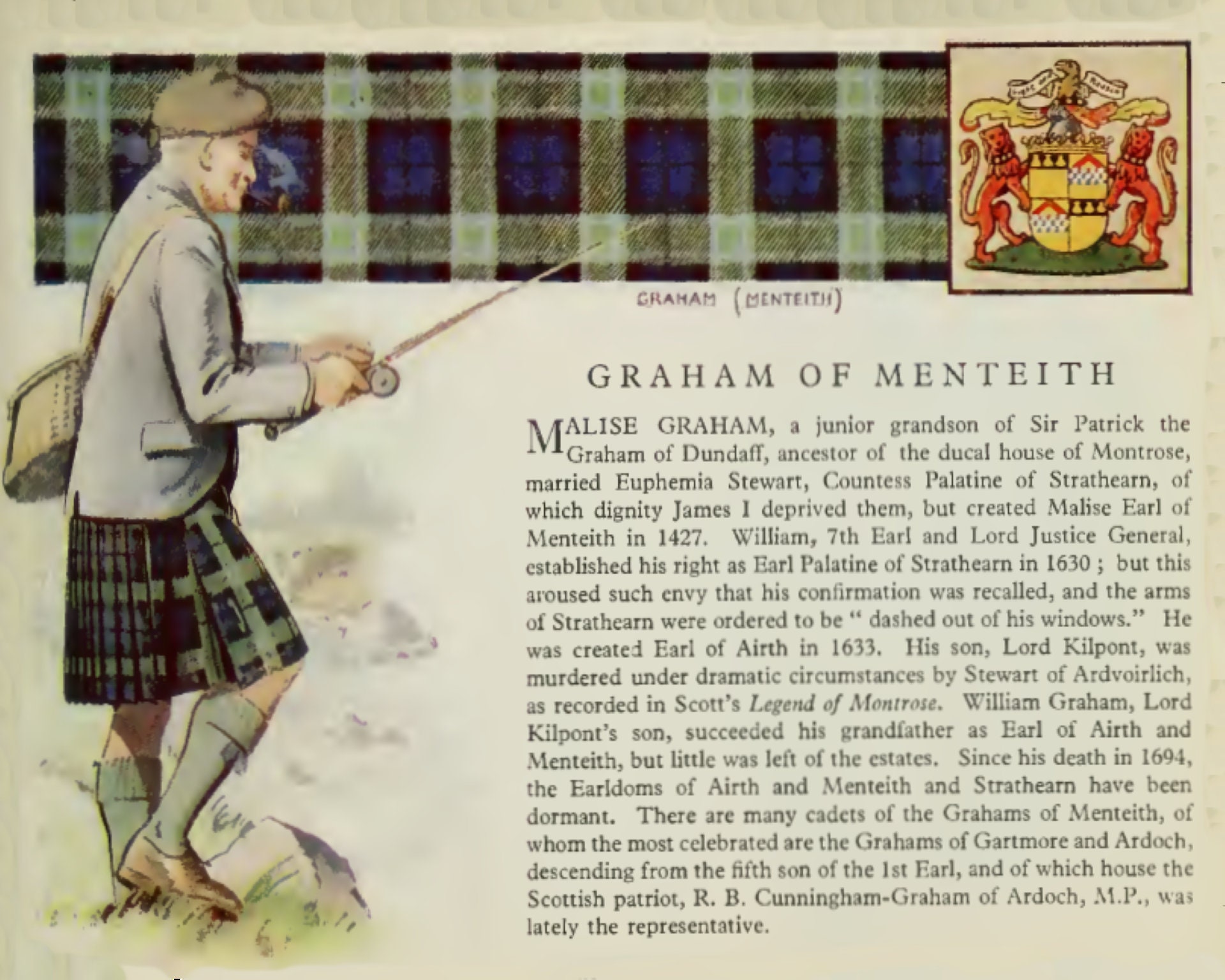 Clan Graham of Menteith Vintage Poster - Etsy