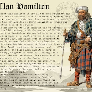 Clan Hamilton Vintage Poster - Etsy
