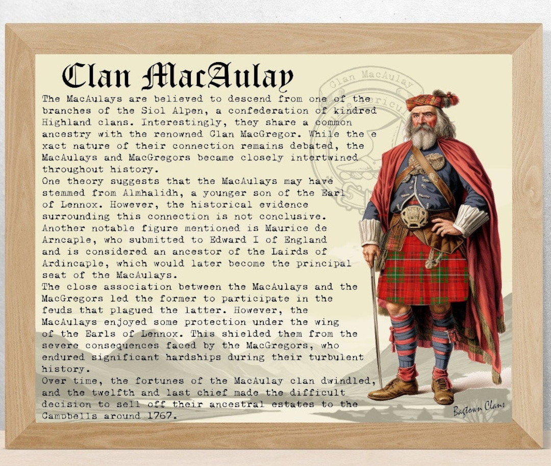 Clan Macaulay Scottish History Poster - Etsy