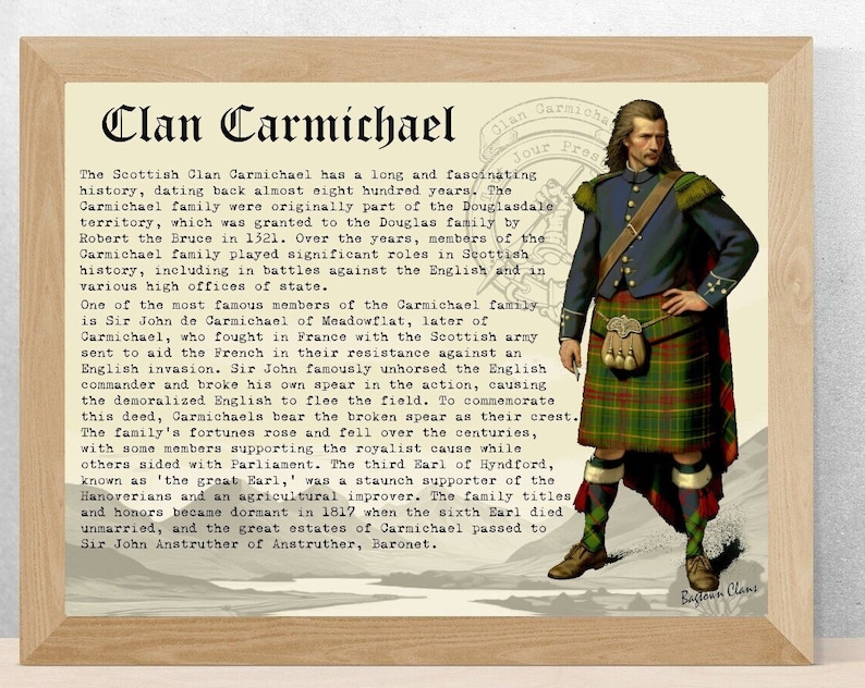 Clan Carmichael Scottish History Poster - Etsy
