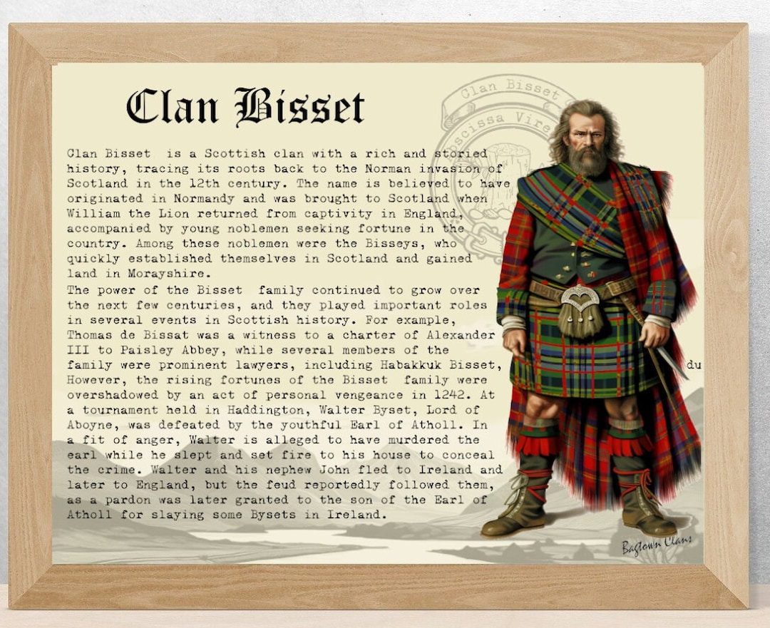 Clan Bisset Scottish History Poster - Etsy
