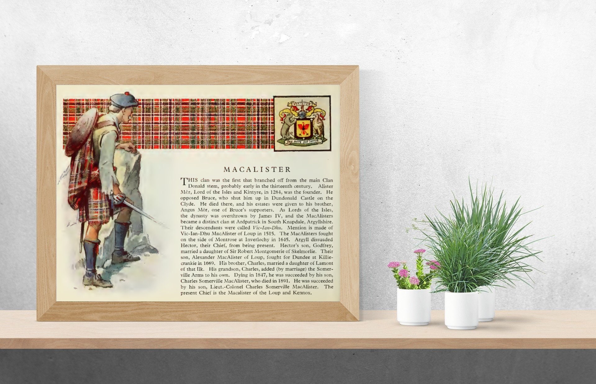 Clan Macalister Vintage Poster - Etsy