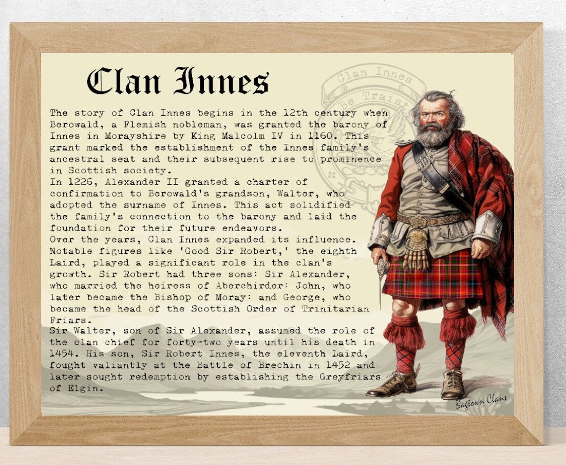 Clan Innes Scottish History Poster - Etsy
