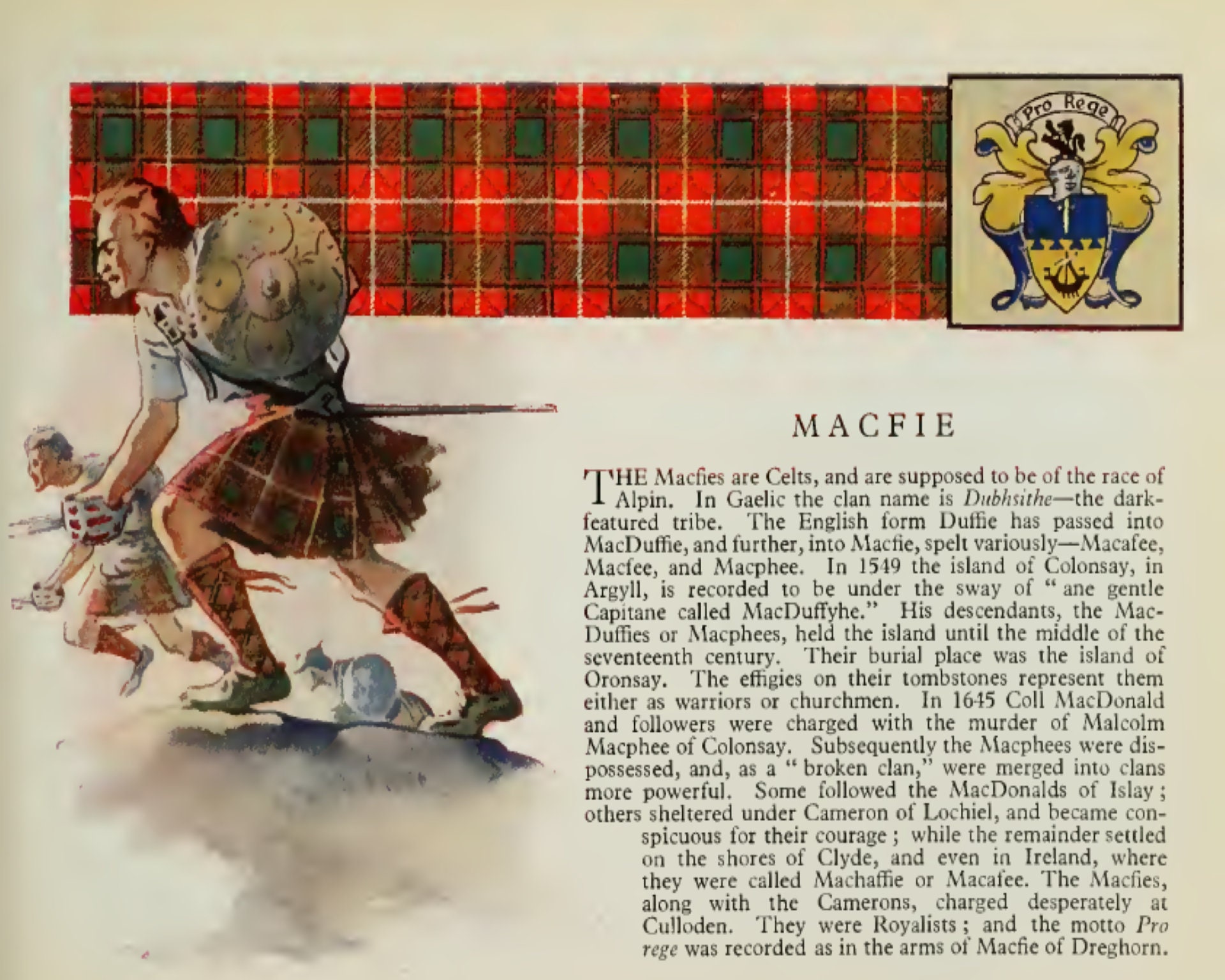 Clan Macfie Vintage Poster - Etsy