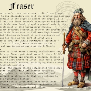 Clan Fraser Scottish History Poster - Etsy