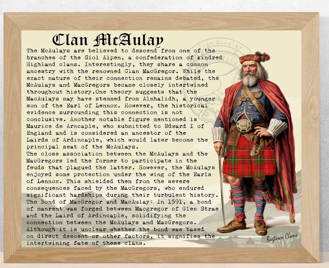 Clan Mcaulay Scottish History Poster - Etsy