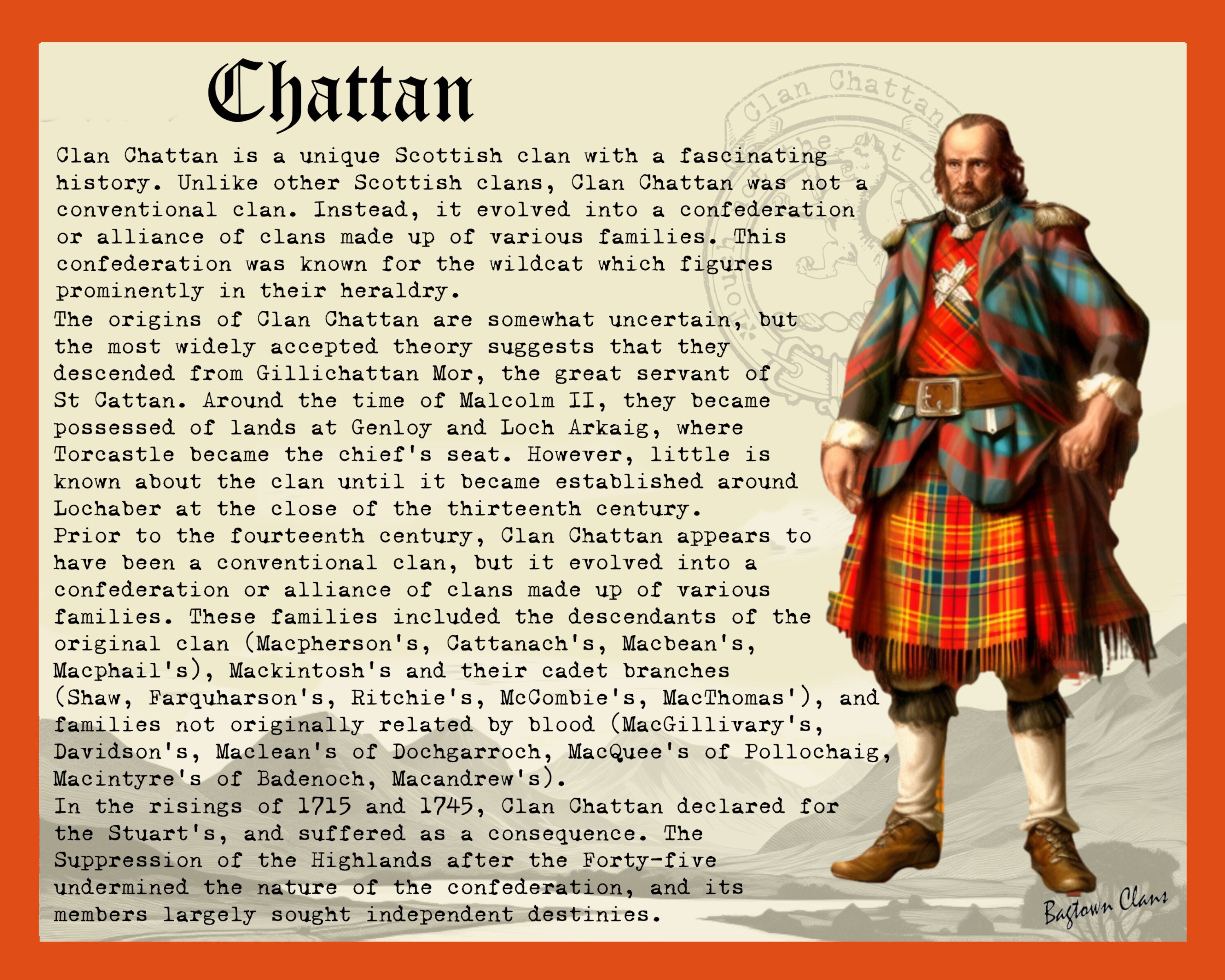 Clan Chattan Scottish History Poster - Etsy