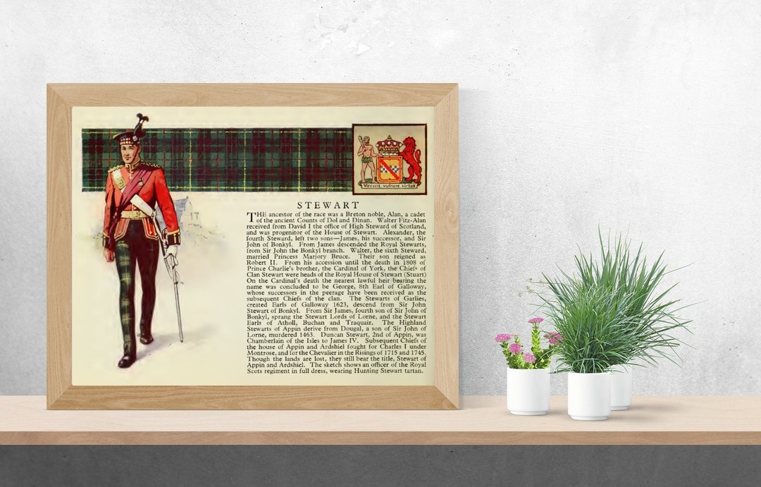 Clan Stewart Vintage Poster - Etsy