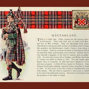 Clan Macfarlane Vintage Poster - Etsy