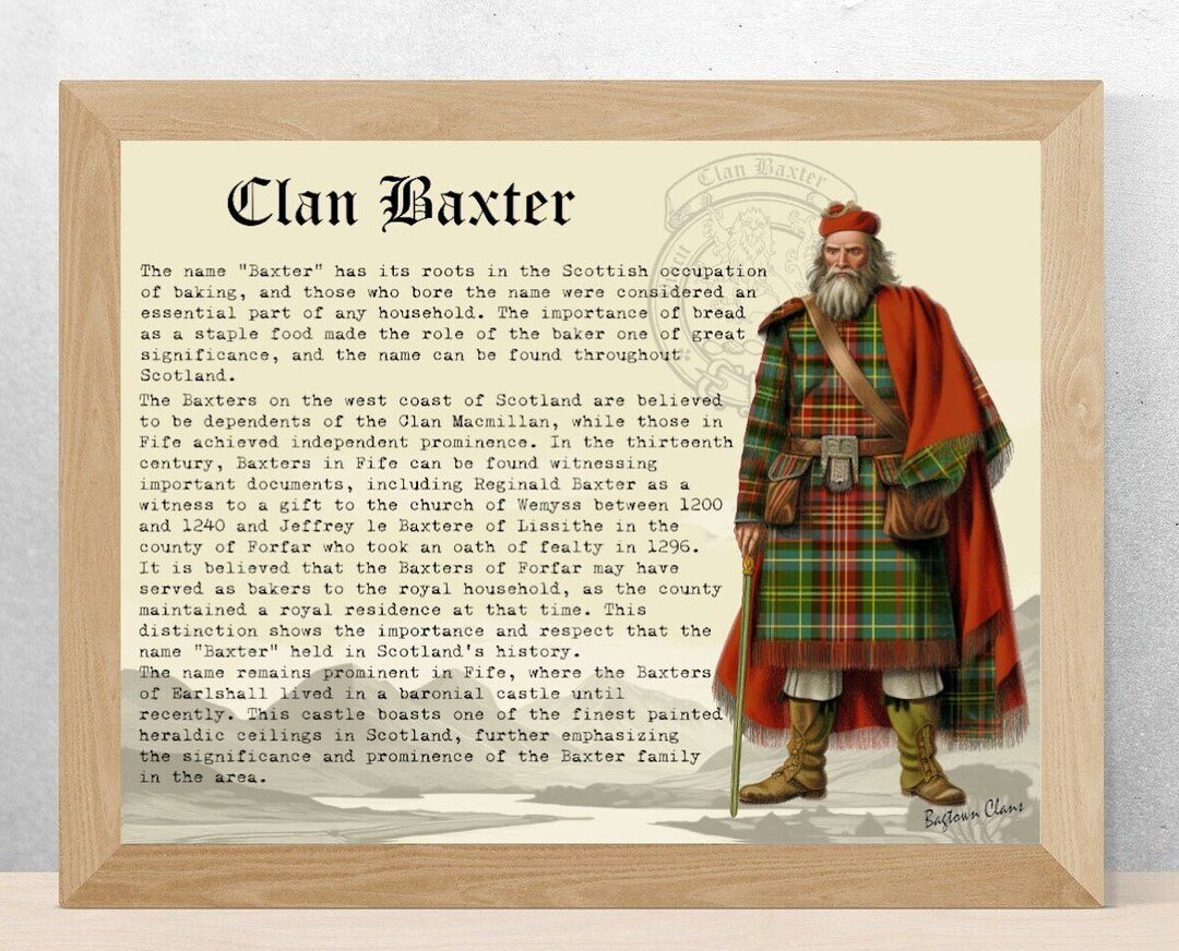 Clan Baxter Vintage Poster - Etsy