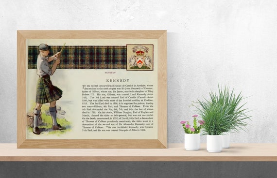 Clan Kennedy Vintage Poster | Etsy
