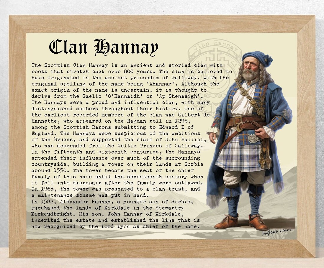 Clan Hannay Scottish History Poster - Etsy